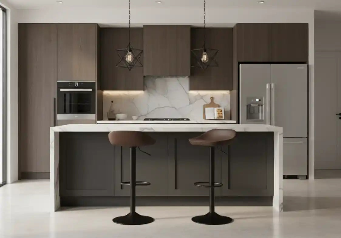 Dakota Set Of Two Mocha Bar Stools